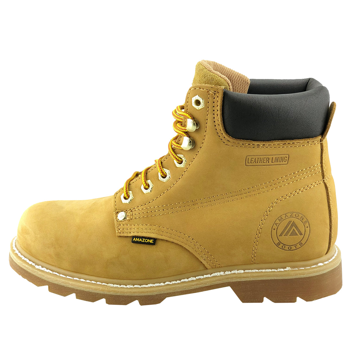 AMAZONE Men's 602 Work Boot, Tan Nubuck Leather, Honestly Priced ...